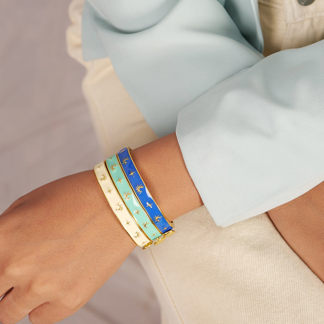 Chaand Sitare Enamel Bangle – SADGI